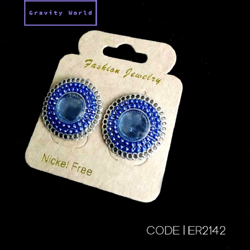 Round Shape Stud Earrings - Gravity World