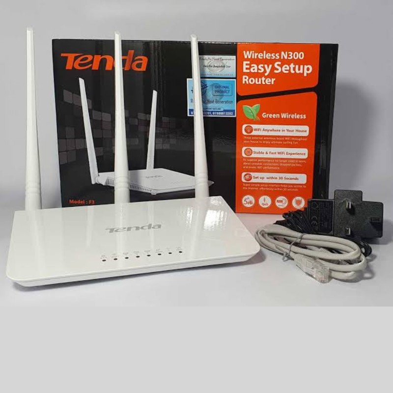 Tenda F3 300mbps 3 Antennas Router - Gravity World